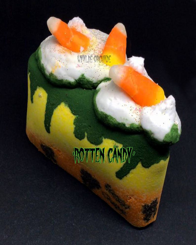 Rotten Candy Bath Bomb Cake Slice Halloween Candy Goth Vegan - Etsy