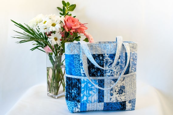 Quilted Tote Bag Quilt Kit With Silver Jubilee Fabric by | Etsy