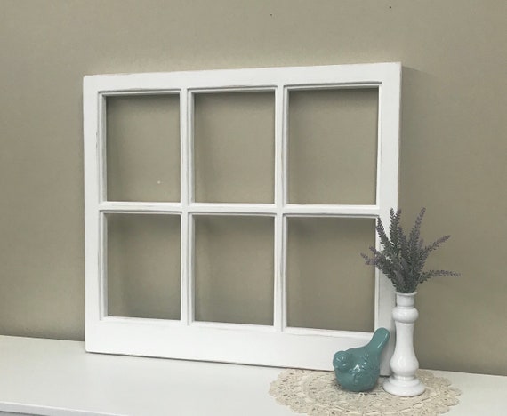 Farmhouse Window Frame Vintage Style 6 Pane Window Frame - Etsy