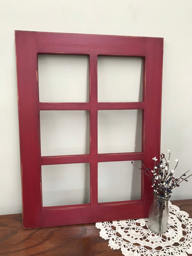 Farmhouse Window Frame Vintage Style 6 Pane Window Frame - Etsy