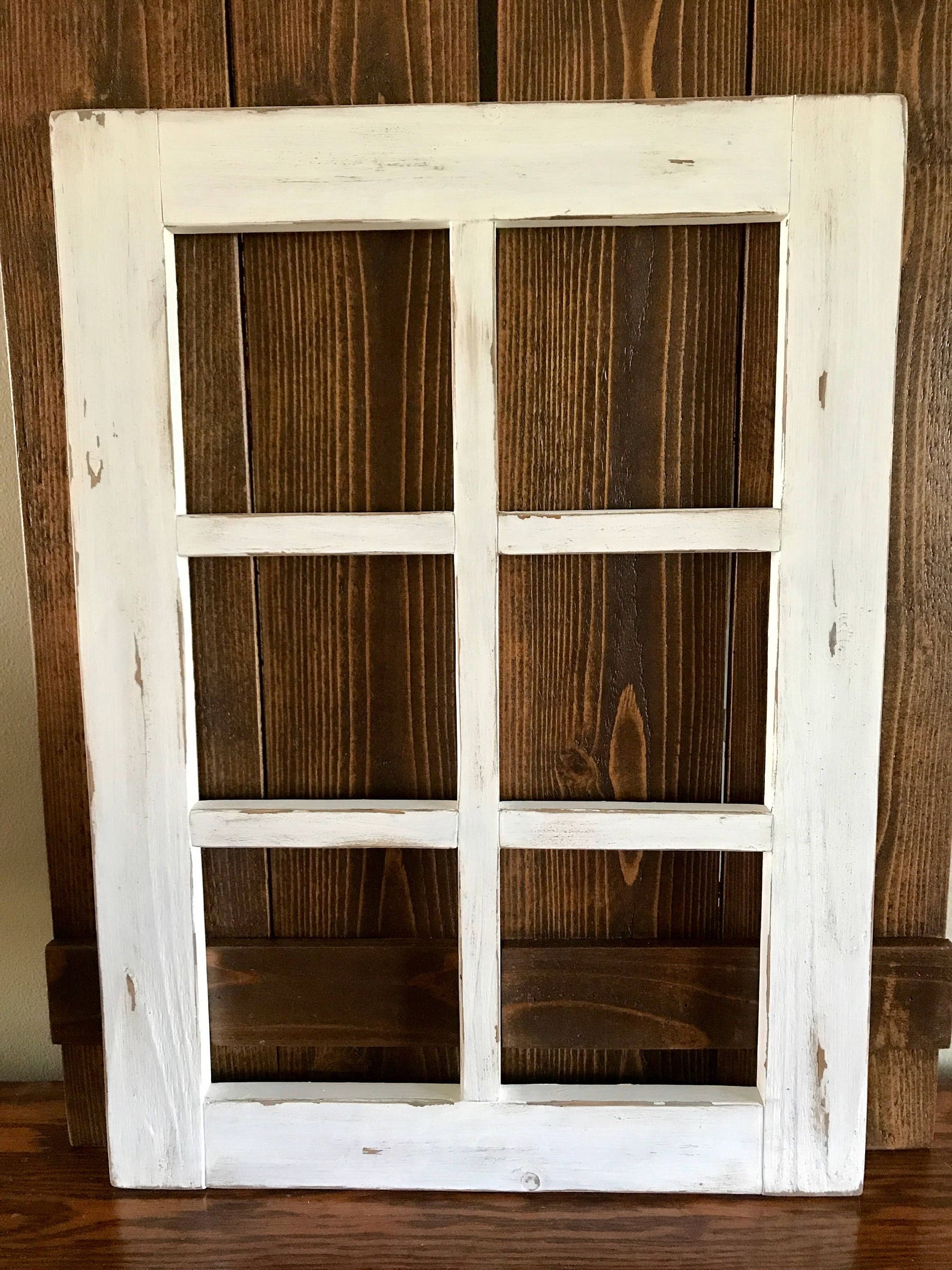 Farmhouse Window Frame Vintage Style 6 Pane Window Frame | Etsy