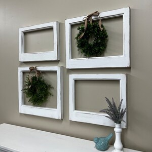 Farmhouse Style Single Pane Window Frame, Vintage Style Window Frame ...