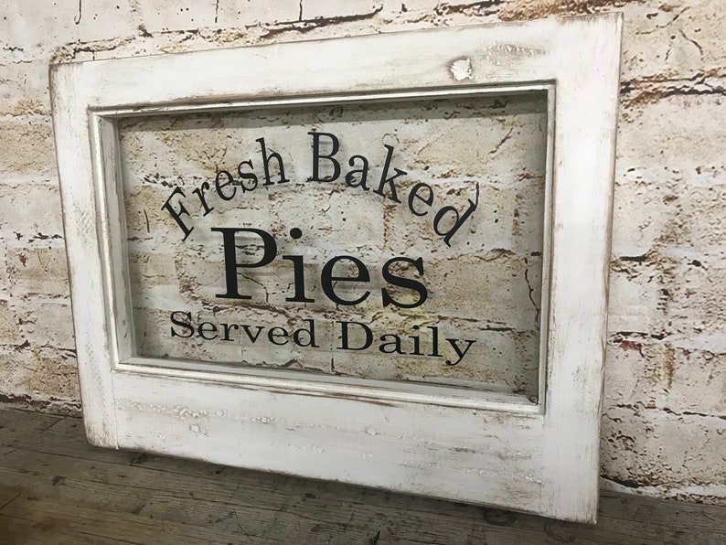 Farmhouse Window Frame Sign Fresh Baked Pies Served Daily - Etsy