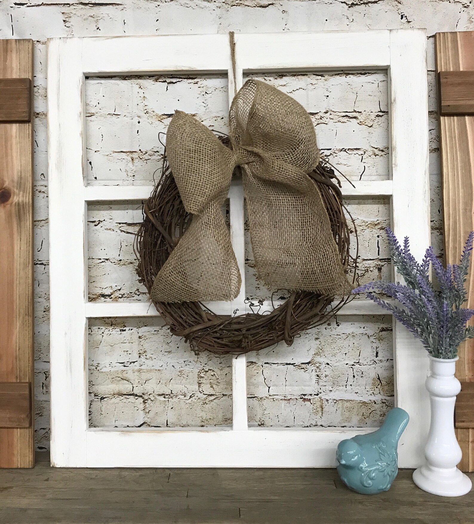 Farmhouse Window Frame Vintage Style 6 Pane Window Frame - Etsy