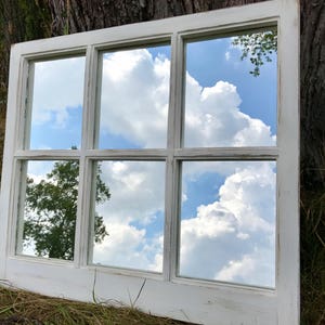 Farmhouse Window Frame, Vintage Style 6 Pane Window Frame, Cottage ...