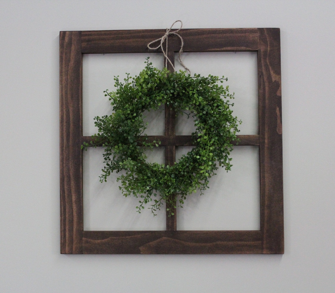 Farmhouse Window Frame Vintage Style 4 Pane Window Frame - Etsy