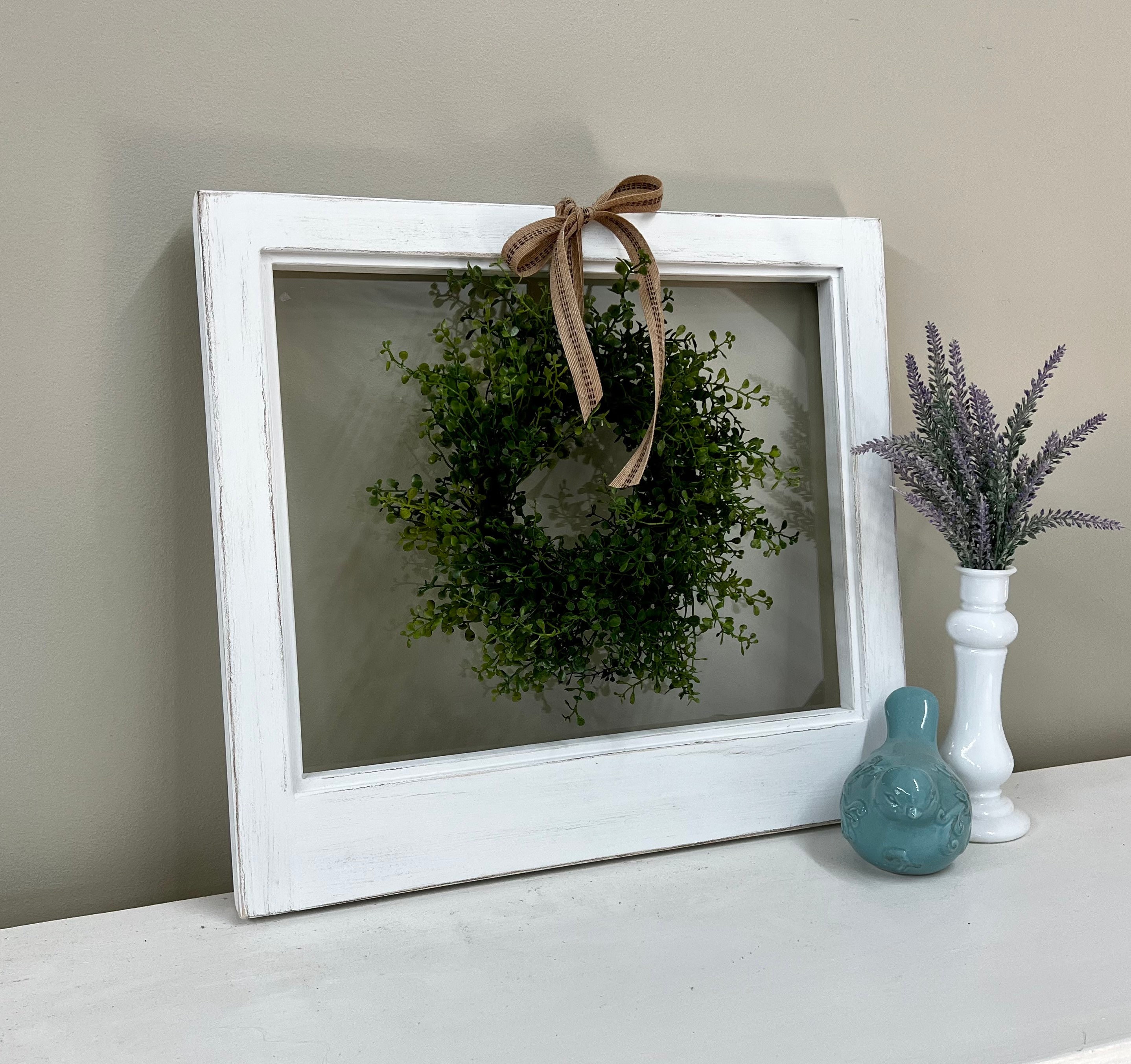 Farmhouse Vintage Style Single Pane Window Frame Babys Grass | Etsy