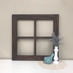 Farmhouse Window Frame, Vintage Style 4 Pane Window Frame, Cottage ...