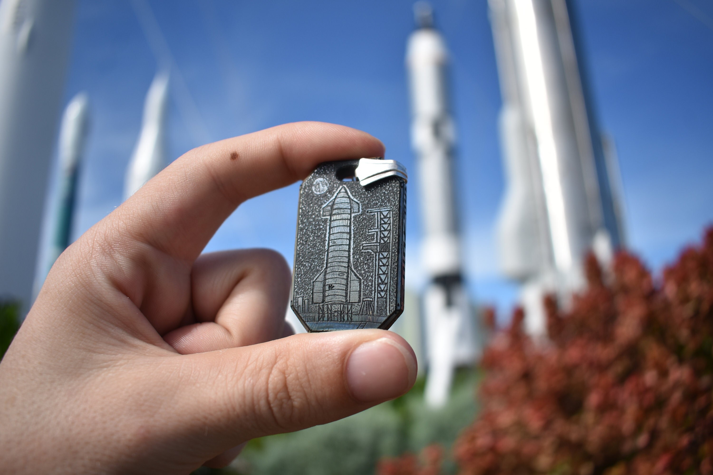 Spacex Starship Engraved Silver Glass Tablet Pendant - Etsy