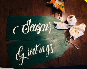 Wood door tags | Etsy