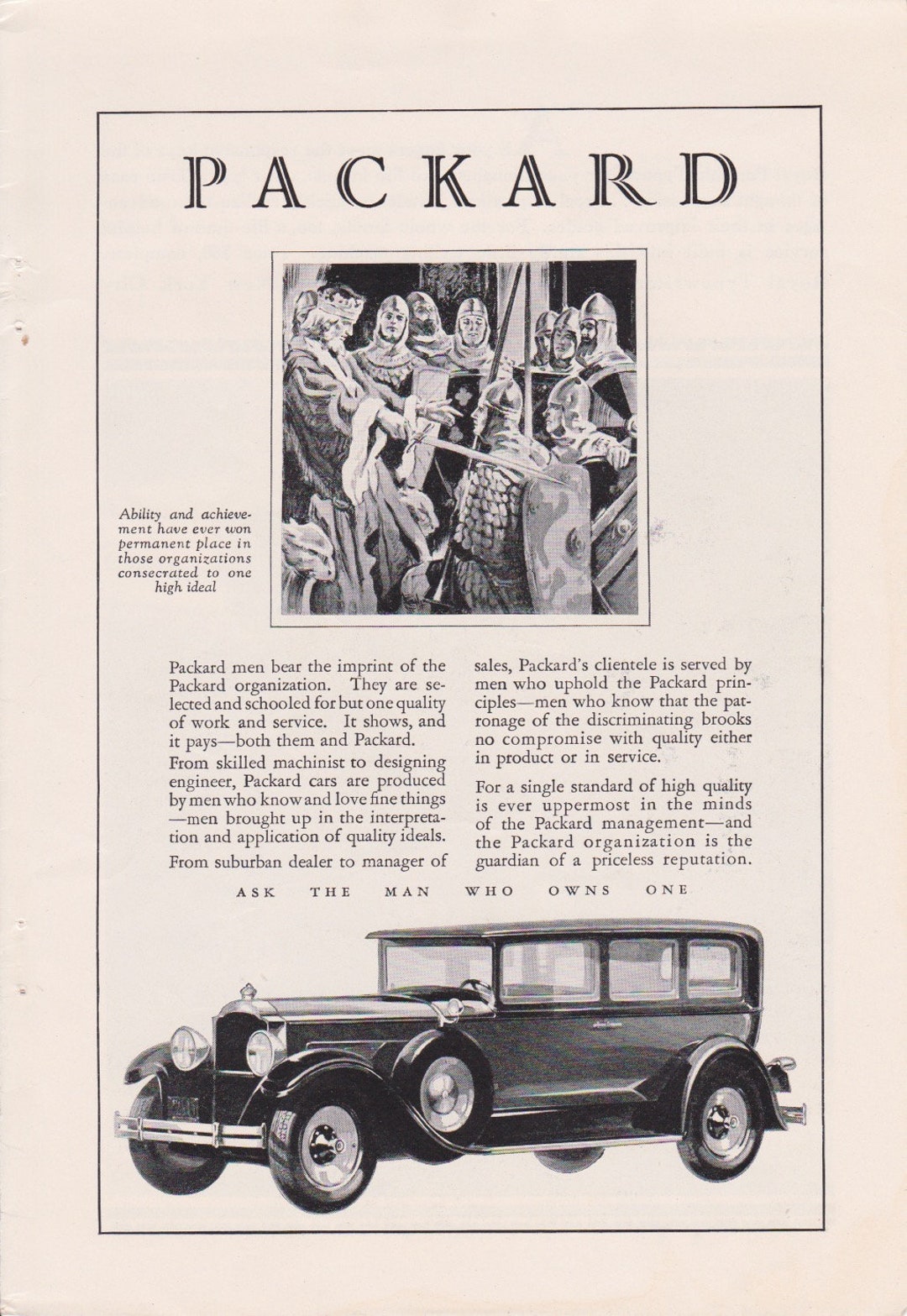 1929 Packard Vintage Car Ad - Etsy