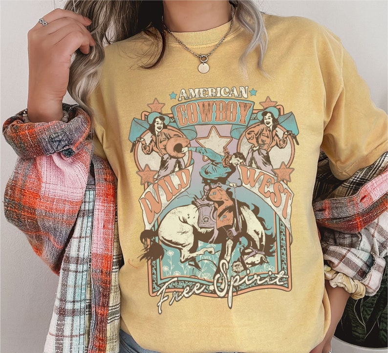 Free Spirit, Western Graphic Tshirt, Rodeo Country Graphic Shirt - Etsy