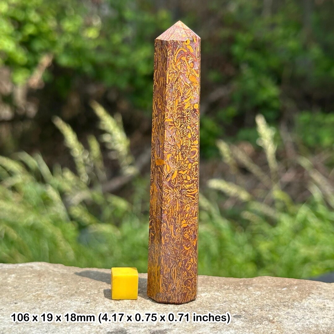 Miriam Stone Obelisk Point Desert Jasper Mineral Tower Natural Banded ...