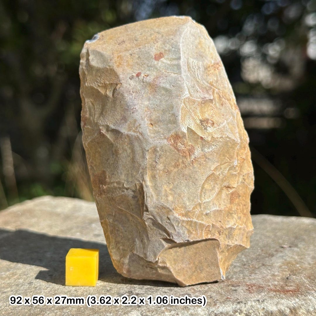 Stone Age Fossil Flint Hand Axe Genuine Specimen 7000 Bc West Africa ...