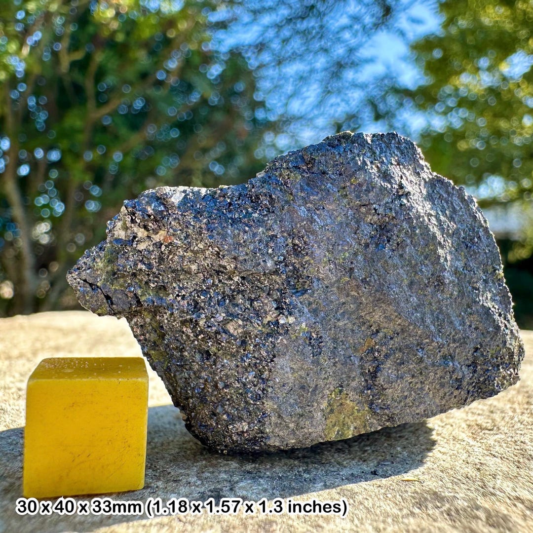 Pure Black Magnetite Crystal From Norway, Polished Mineral Specimen - Etsy