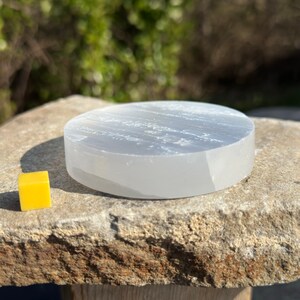 Genuine Selenite Charging Block: Round Disc, Decision Making, Clarity ...