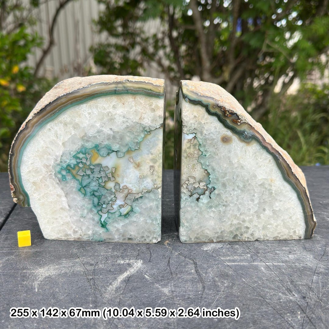 Agate Stone Bookends (pair) - Natural Rock - Etsy