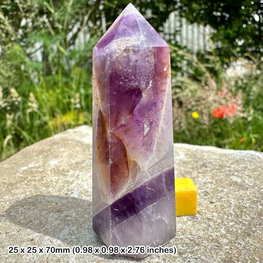 Amethyst Obelisk Point Genuine Spiritual Healing Crystal Mineral Stone ...