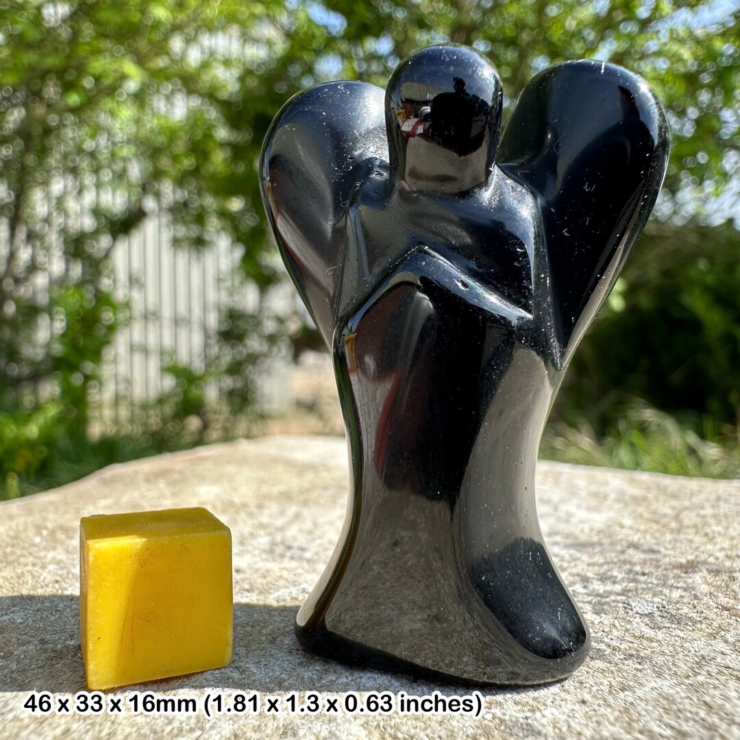 Black Obsidian Angel for Protection and Purification - Etsy