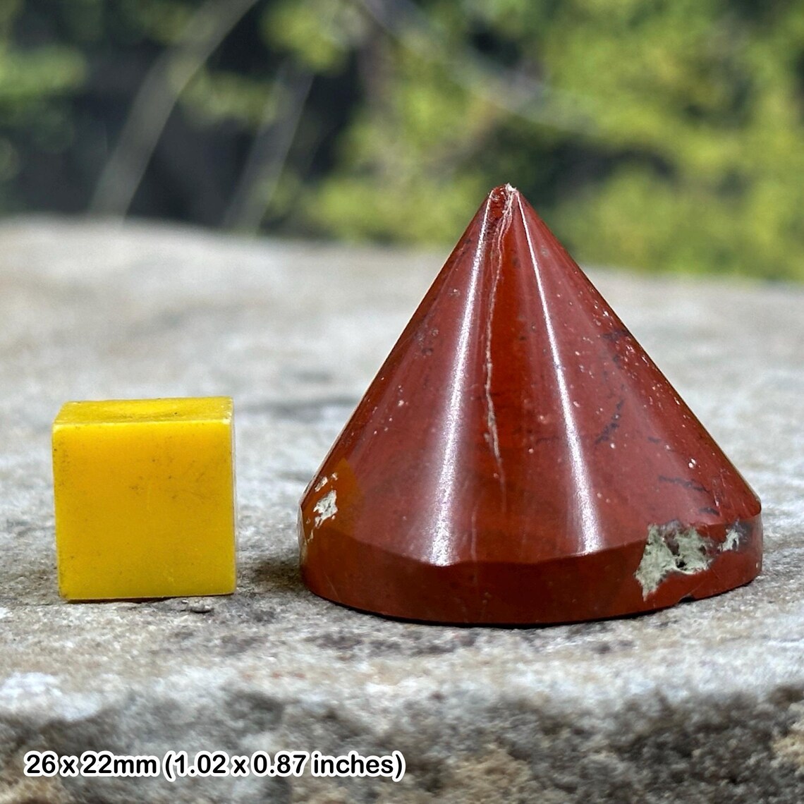 Red Jasper Conical Pyramid - Genuine Spiritual Healing Crystal Mineral ...