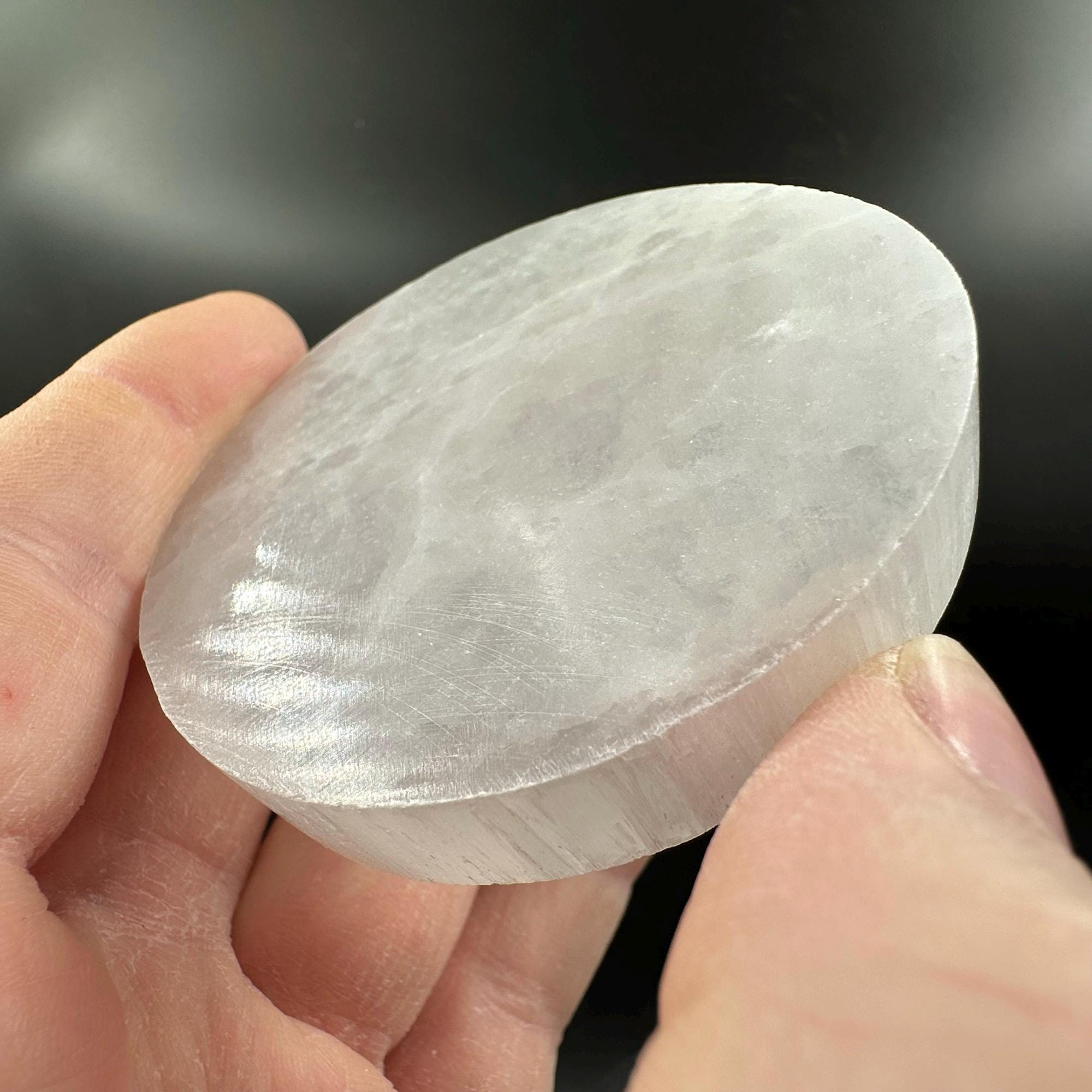 Selenite Charging Block Round Disc - Charges and Cleanses Other ...