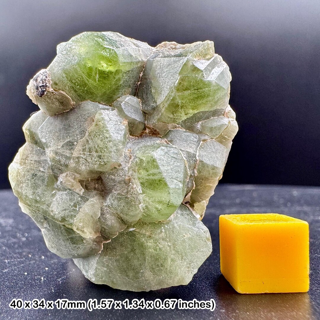 Rare Grade a Peridot With Black Magnetite Natural Crystal, Supat Mine ...