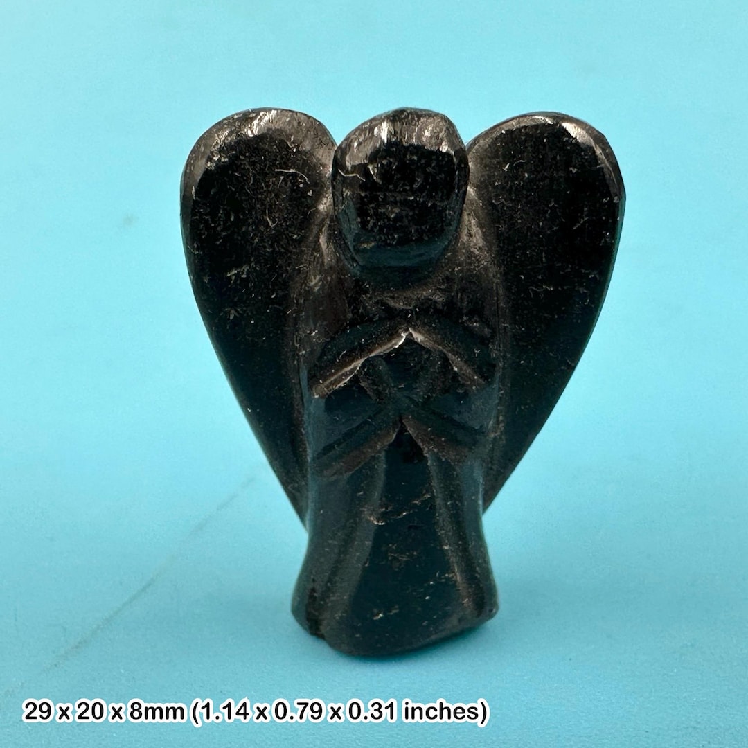 Pocket Black Tourmaline Angel - Authentic Spiritual Healing Crystal ...