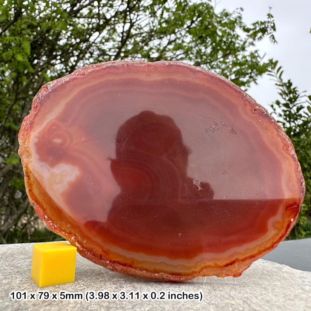 Red Agate Slice for Grounding and Protection - Etsy