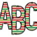 Christmas Doodle Alphabet PNG, Christmas Letters for Sublimation ...
