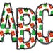Christmas Doodle Alphabet PNG, Christmas Letters for Sublimation ...