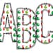 Christmas Doodle Alphabet PNG, Christmas Letters for Sublimation ...
