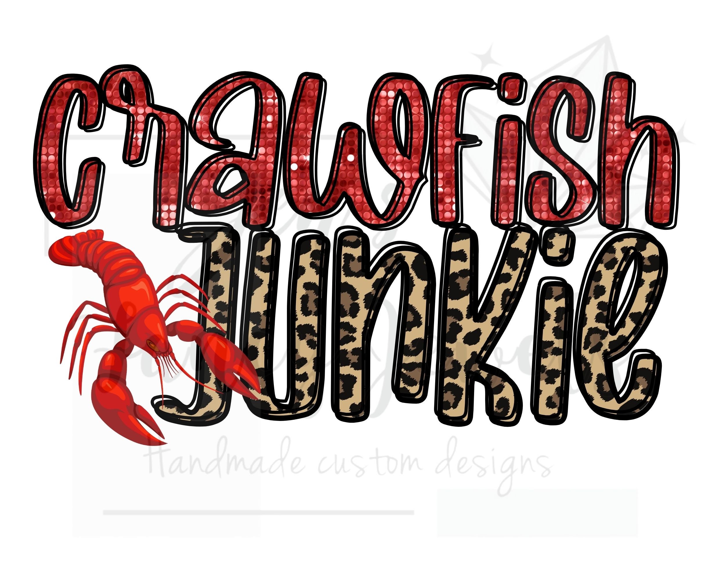 Crawfish Junkie PNG, Leopard and Sequin Look Crawfish PNG for ...