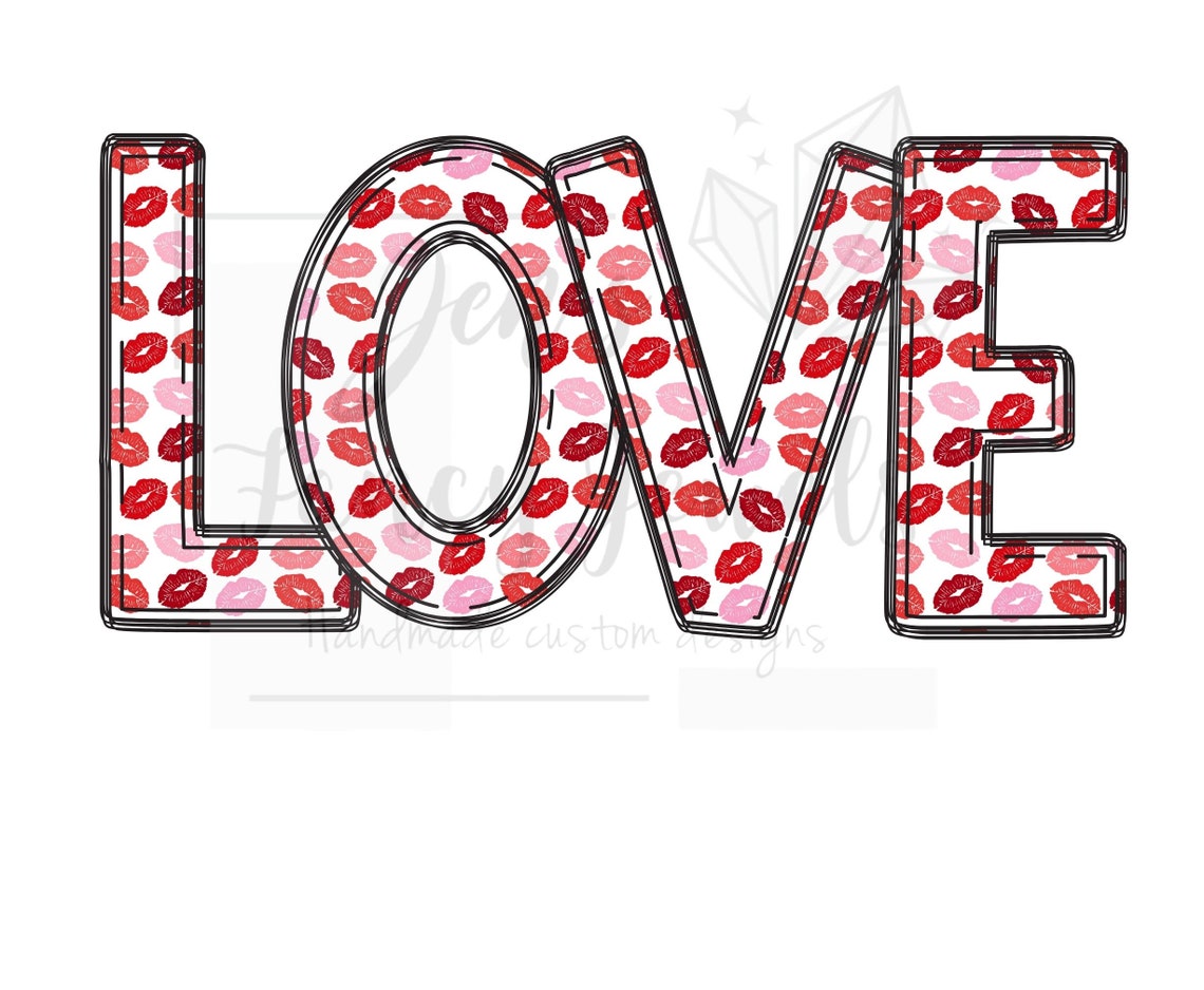 Valentines Alphabet PNG, Pink and Red Valentines Letters for ...