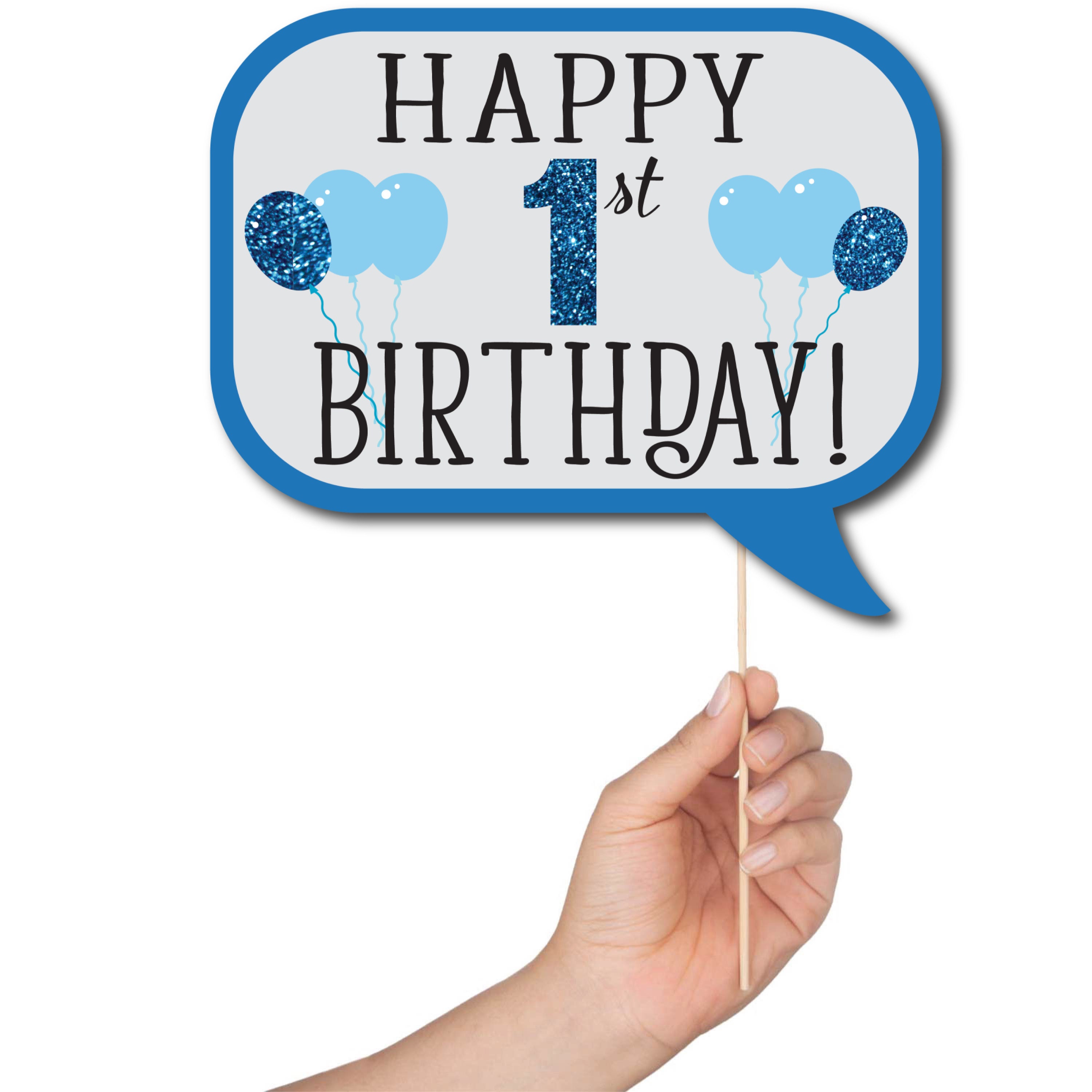 Boy 1st Birthday Photo Booth Props 41 Pieces with Wooden | Etsy