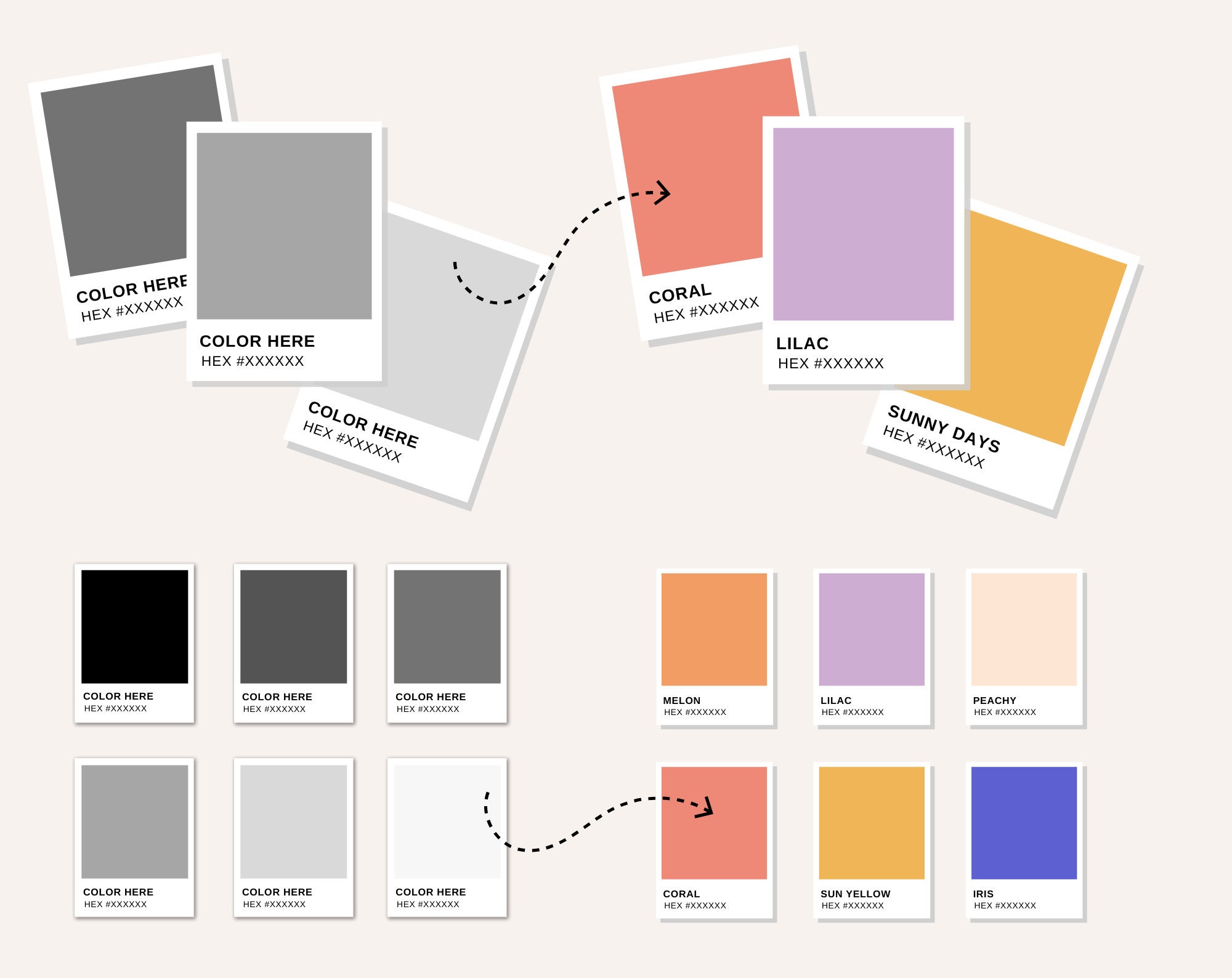 Color Palette Mockup | Color Card Mockup | Branding Mockup | Canva ...