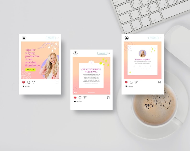 Instagram Carousel, Instagram Template, Seamless Carousel, Coach ...