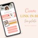 Link in Bio Template, Landing Page, Instagram Bio Link, Canva Link in ...