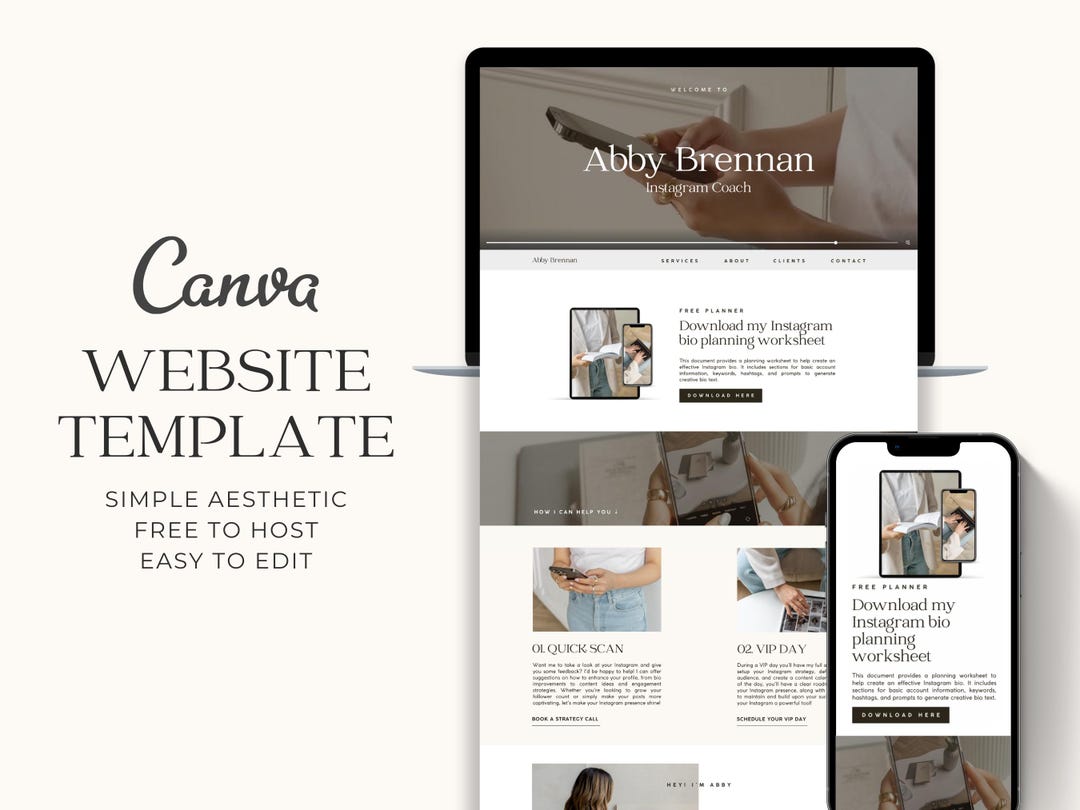 Canva Website Template, Canva Website, Canva Sales Page, Landing Page ...