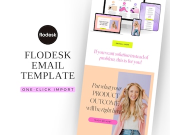 Flodesk Template, Email Template, Email Newsletter, Course Email ...
