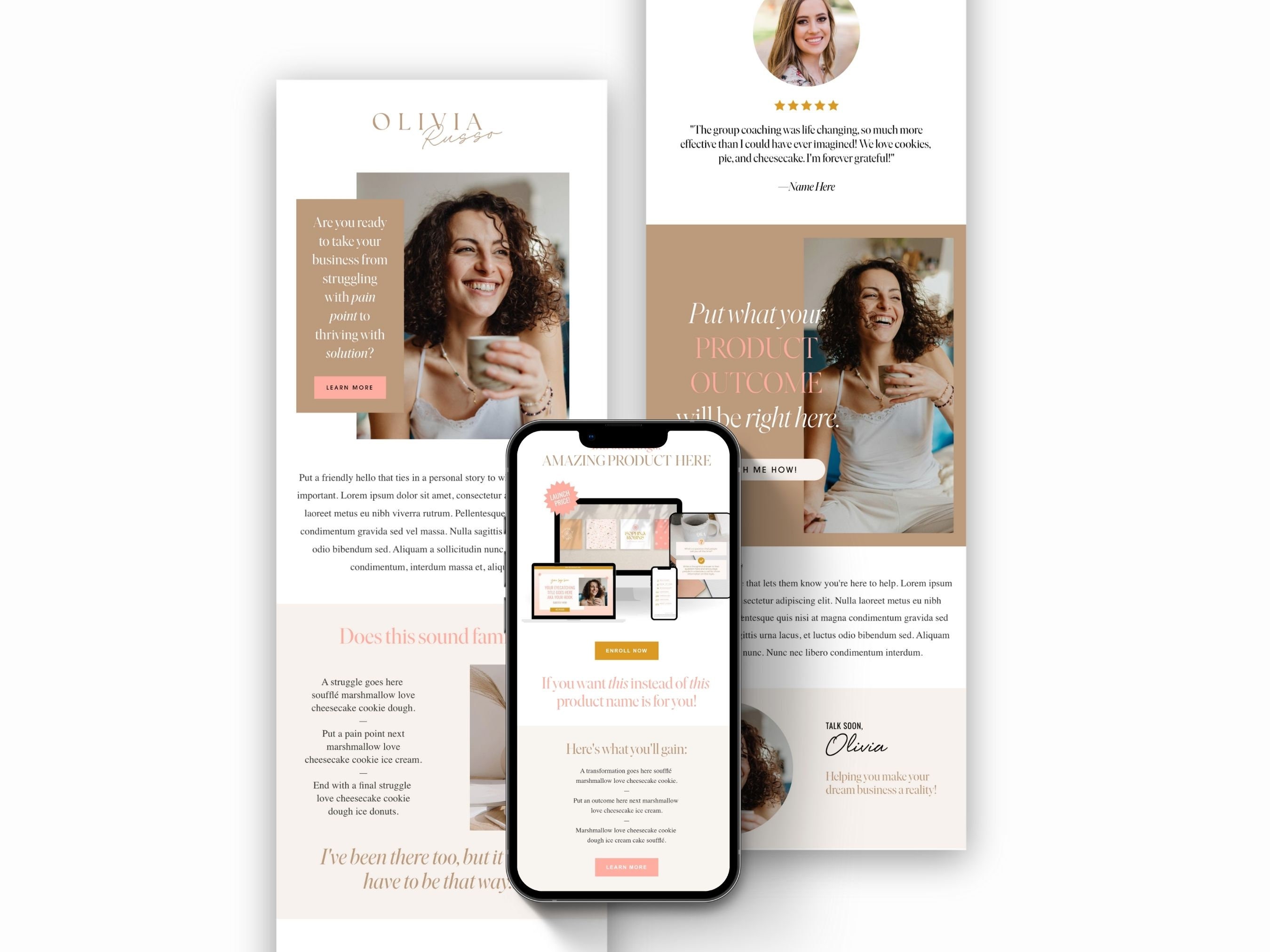 Flodesk Template, Email Template, Email Newsletter, Course Email ...