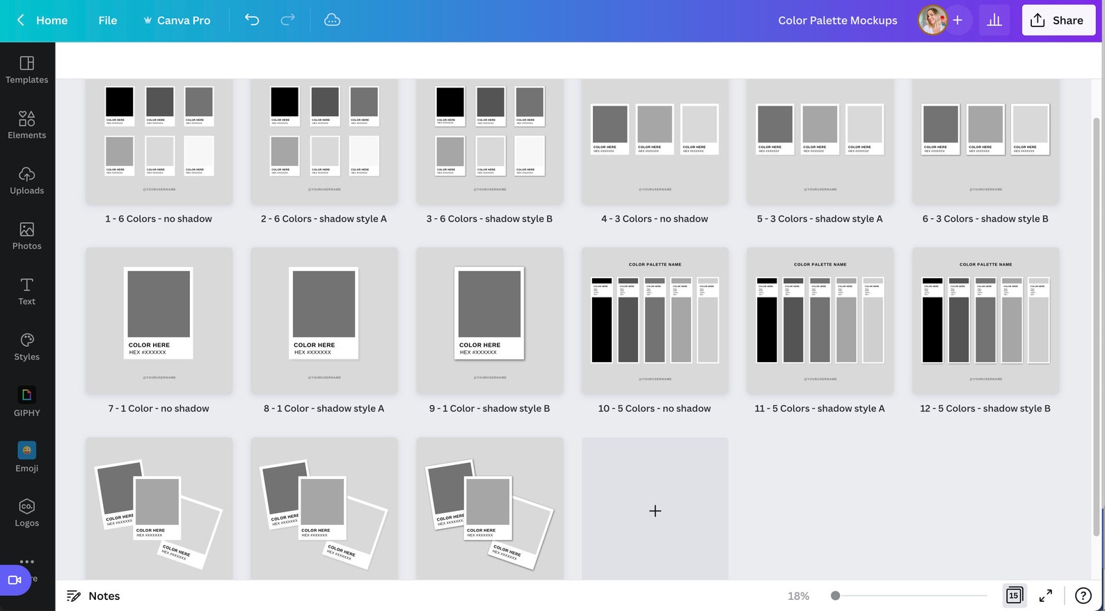 Color Palette Mockup | Color Card Mockup | Branding Mockup | Canva ...
