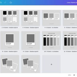 Color Palette Mockup | Color Card Mockup | Branding Mockup | Canva ...