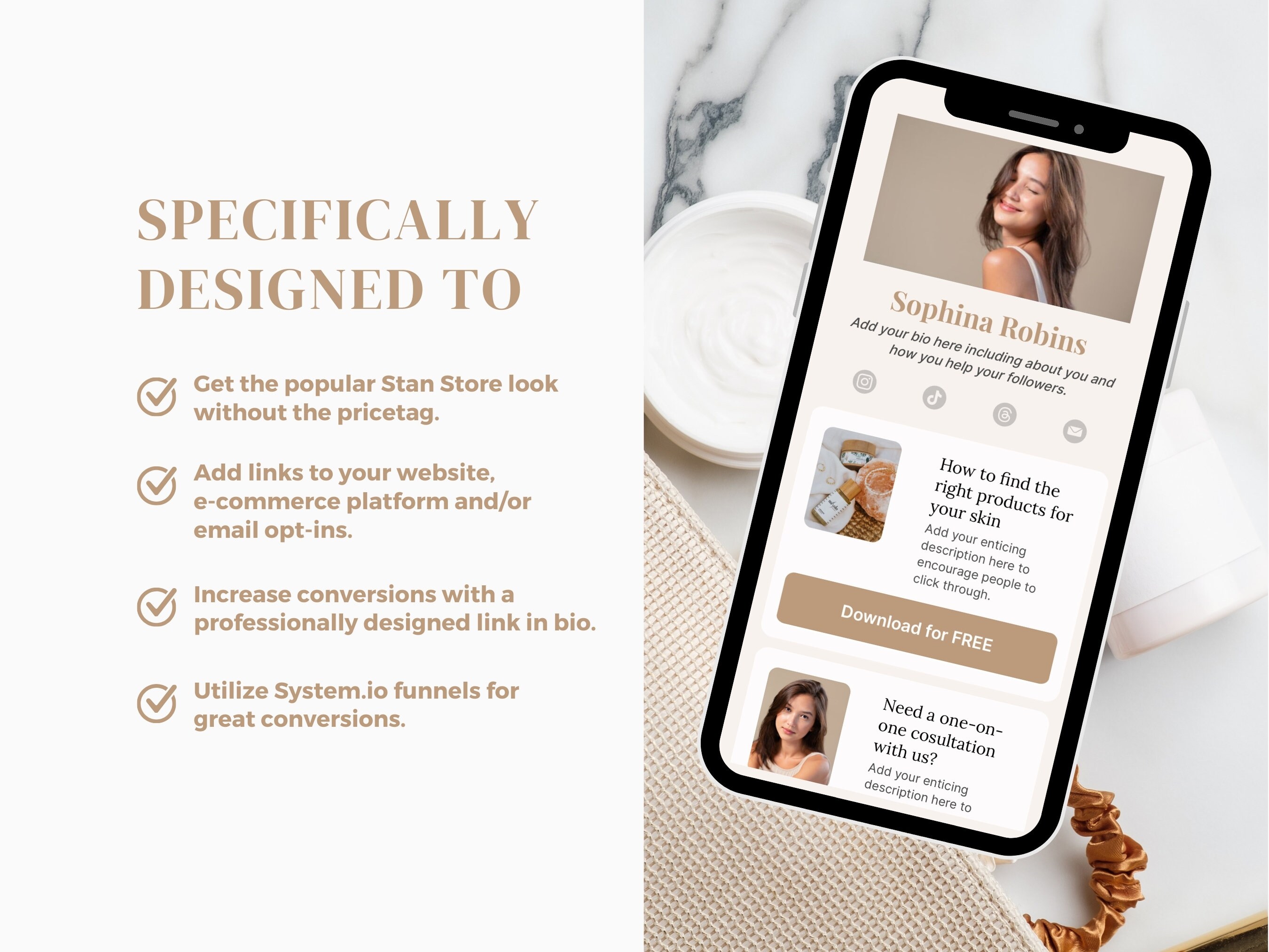 Link in Bio, Systeme Io Template, Stan Store, Stan Store Funnel ...