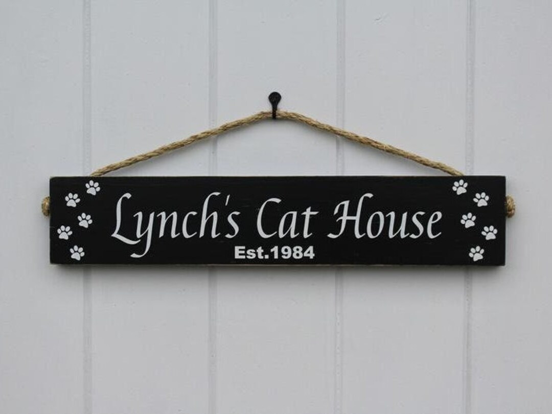Cat Sign/cat Name Sign/cat Lover Gift/cat Lover Christmas Gift/cat ...