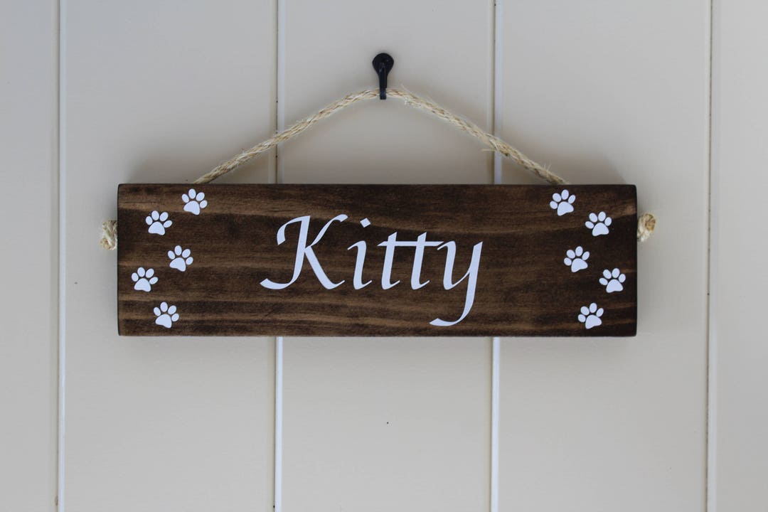 Cat Sign/cat Christmas Lover Gift/cat Name Sign/cat Christmas Gift/cat ...