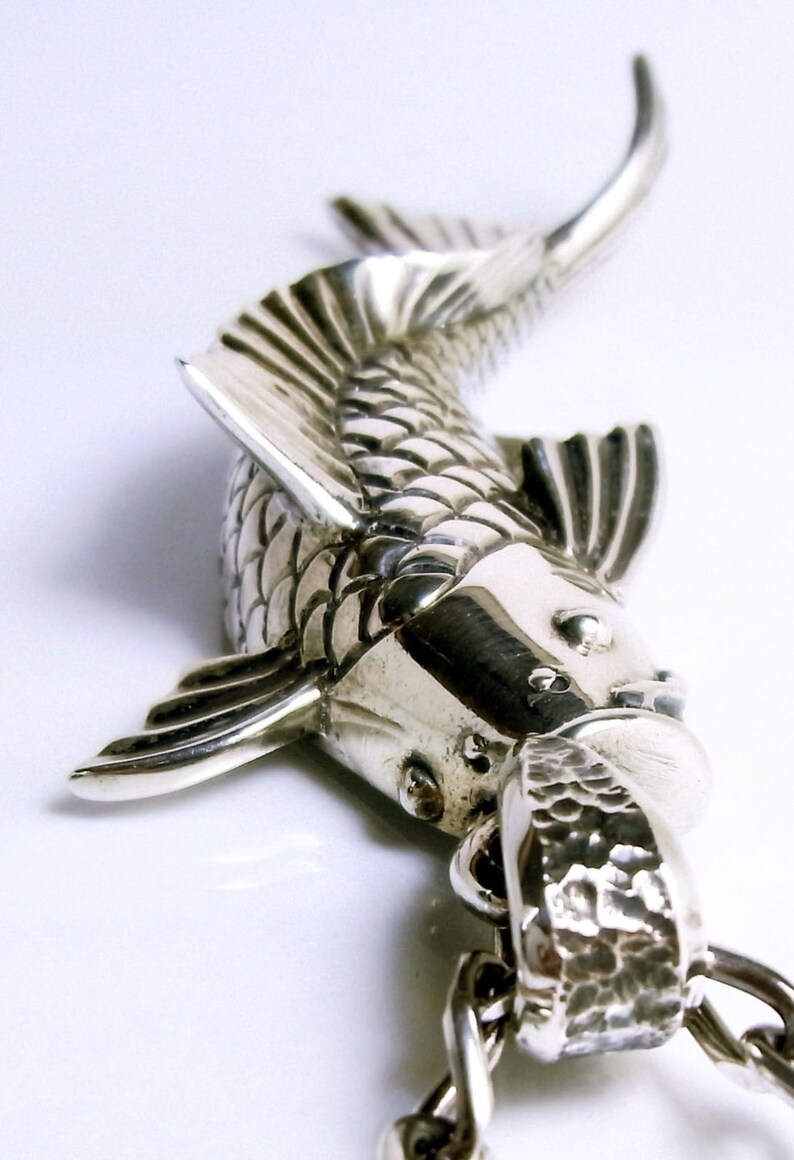 Carp Pendant Silver 925 - Etsy