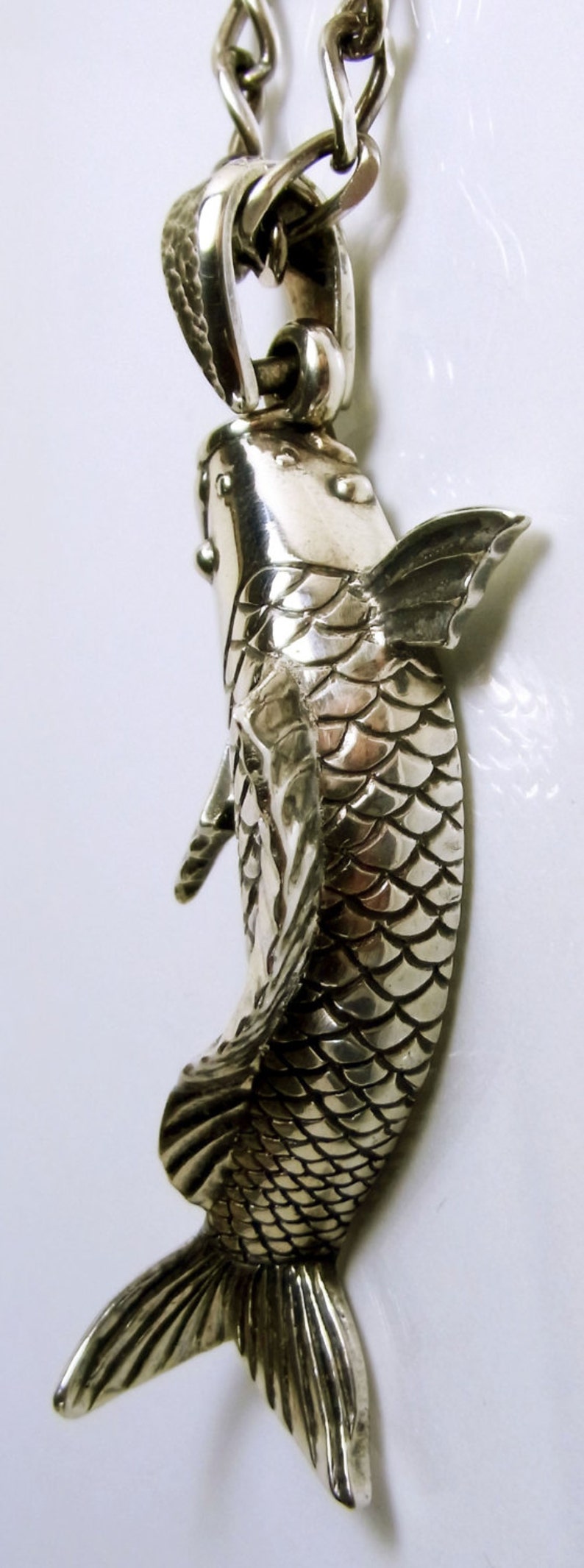 Carp Pendant Silver 925 - Etsy