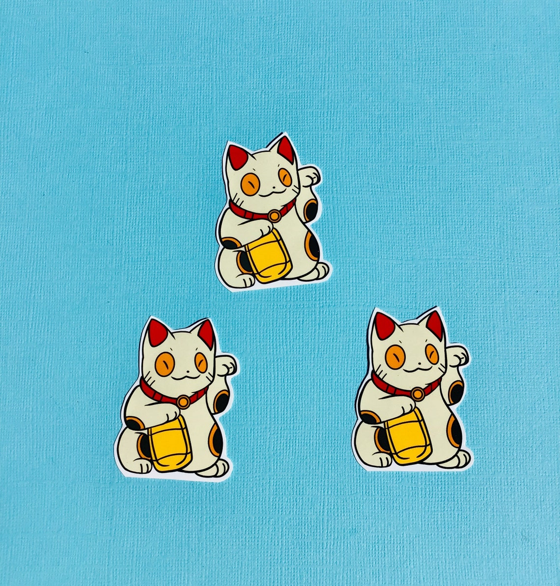 Chinese Lucky Cat Sticker | Etsy
