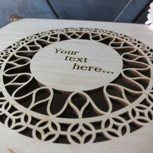 Custom Text Wooden Box, Present Gift Box With Your Inscription ...