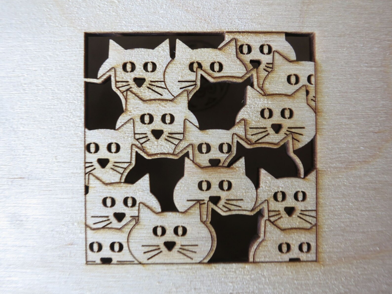 Note Pads Holder Wooden Box gift for cat lover friend | Etsy